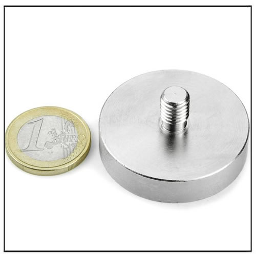 NdFeB External Male Threaded Stud Pot Magnet Ø40 mm - Pot Magnets