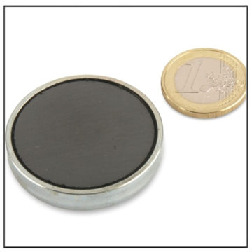 Ceramic Flat Pot Magnets China Supplier Ø 40 x 8 mm - Pot Magnets